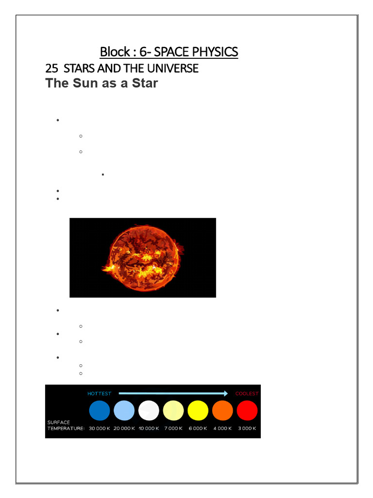 25.star and Universe Notes | PDF | Stars | Redshift