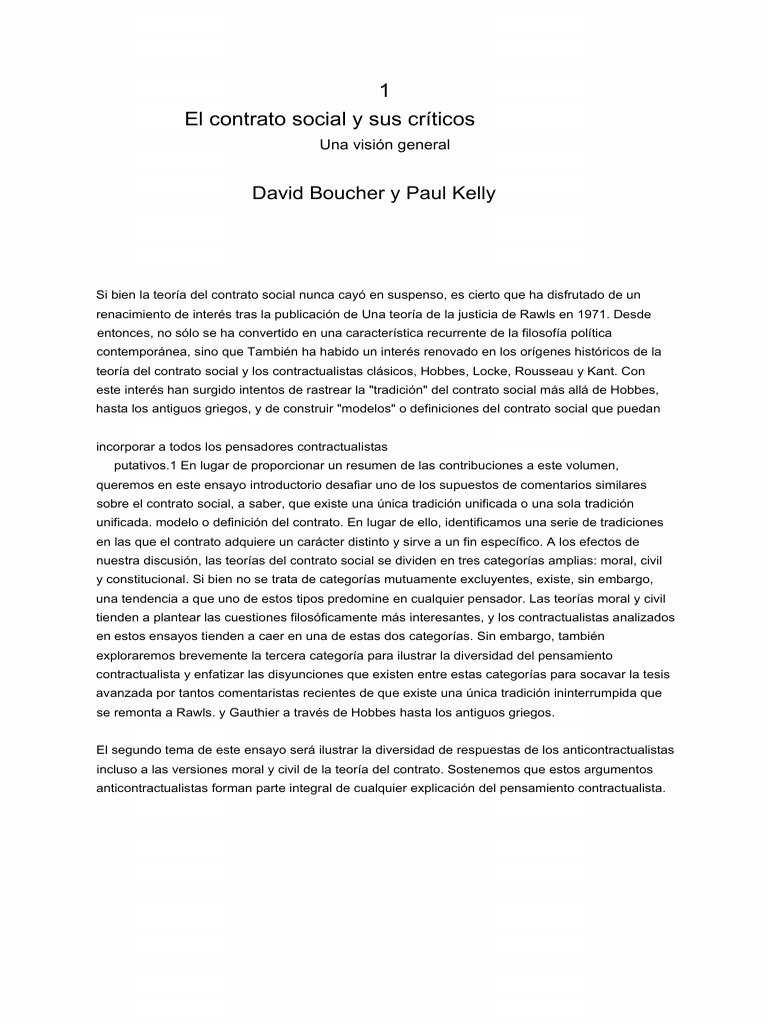 Boucher & Kelly - The Social Contract - 12-45 | PDF | Contrato social ...