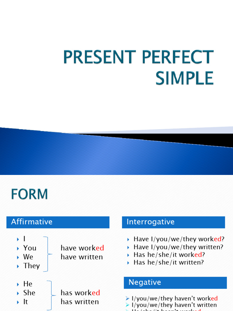 Present Perfect (Complete) | PDF