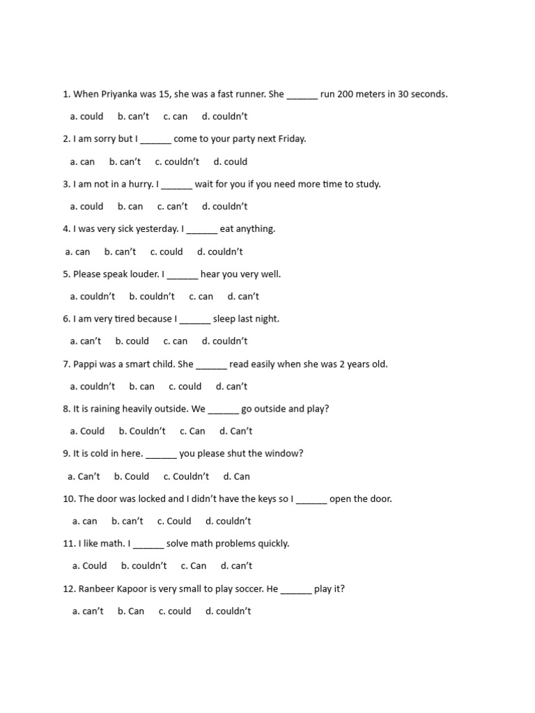Can Could | PDF