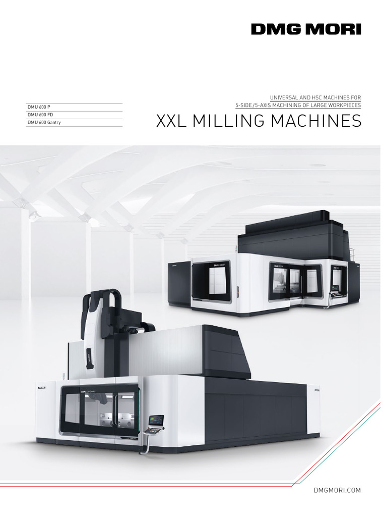 DMU 600 P & Gantry: 5-Axis Machining | PDF | Gear | Machining