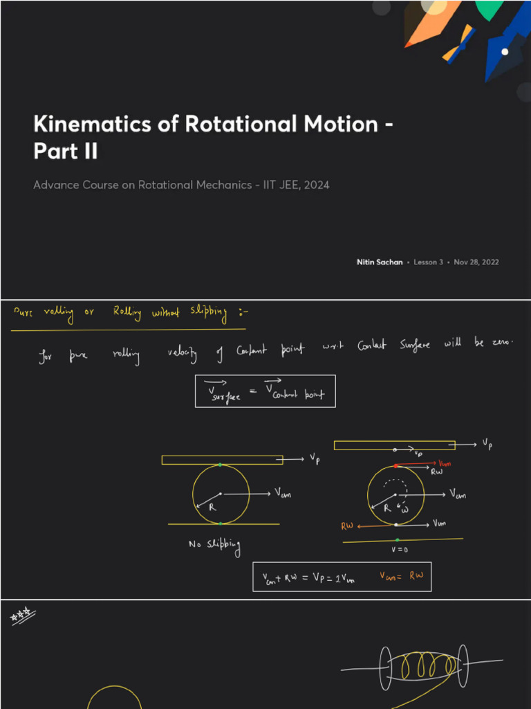 Kinematics of Rotational Motion Part II With Anno | PDF