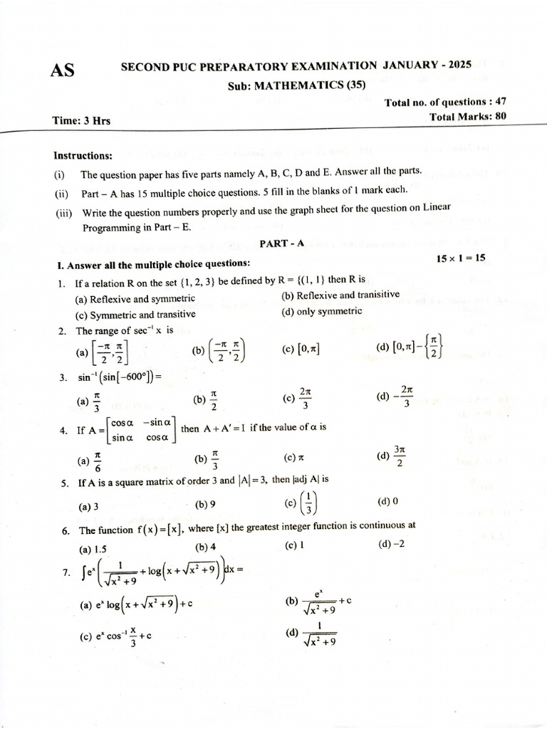 Mat Pre Beng South | PDF