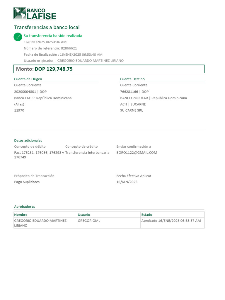 Comprobante TransferenciaABancoLocal 16-01-2025!9!05 | PDF