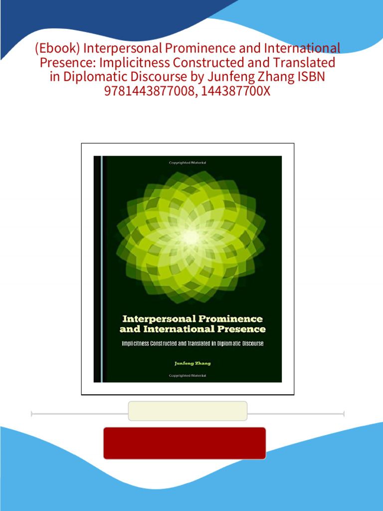 (Ebook) Interpersonal Prominence and International Presence: Implicitness Constructed and ...