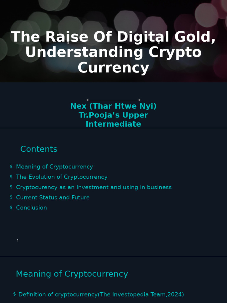 Understanding Digital Gold and Crypto | PDF | Cryptocurrency | Bitcoin