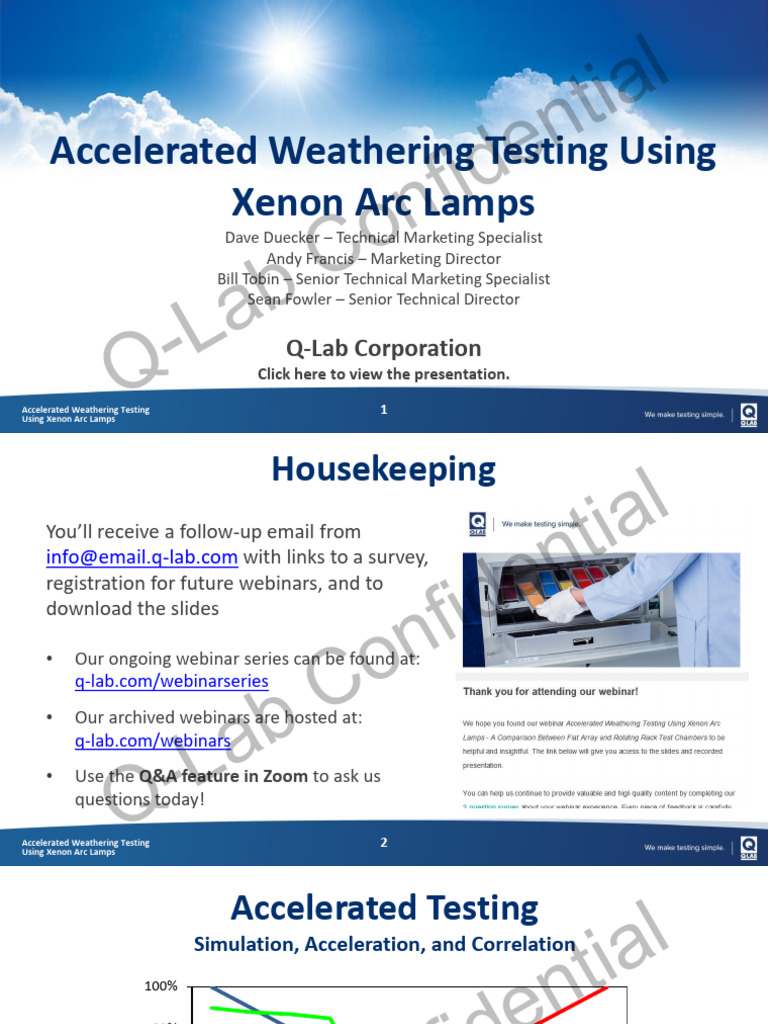 Accelerated Weathering Testing Using Xenon Arc Lamps | PDF ...