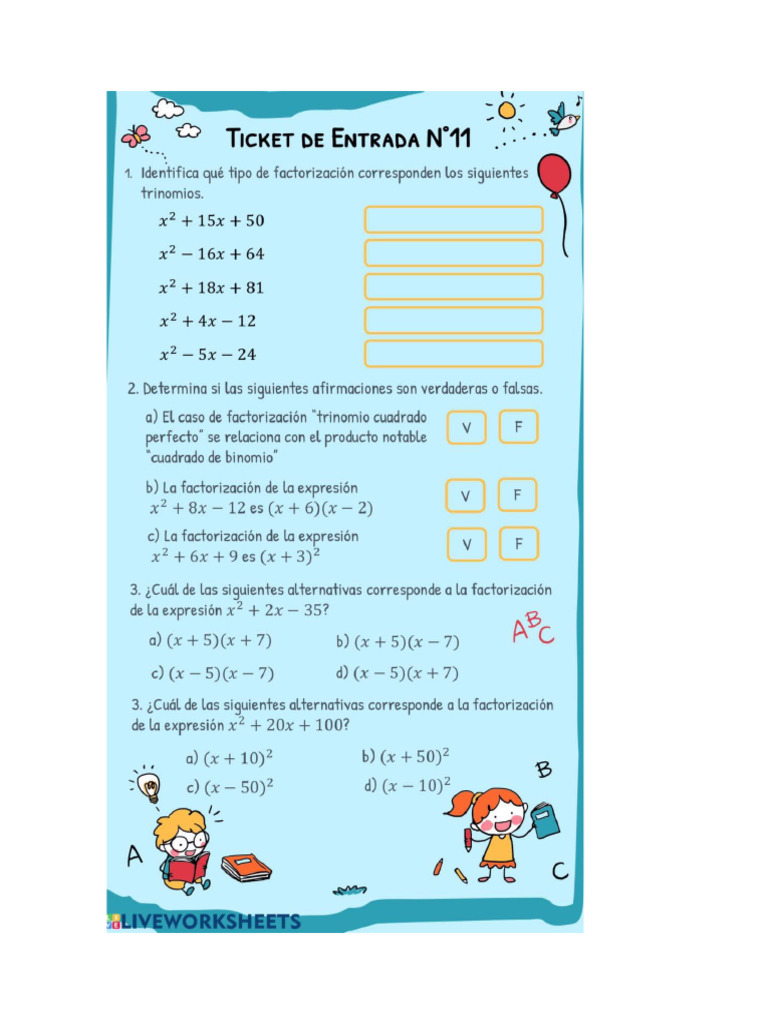 TEST MATEMATICAS | PDF