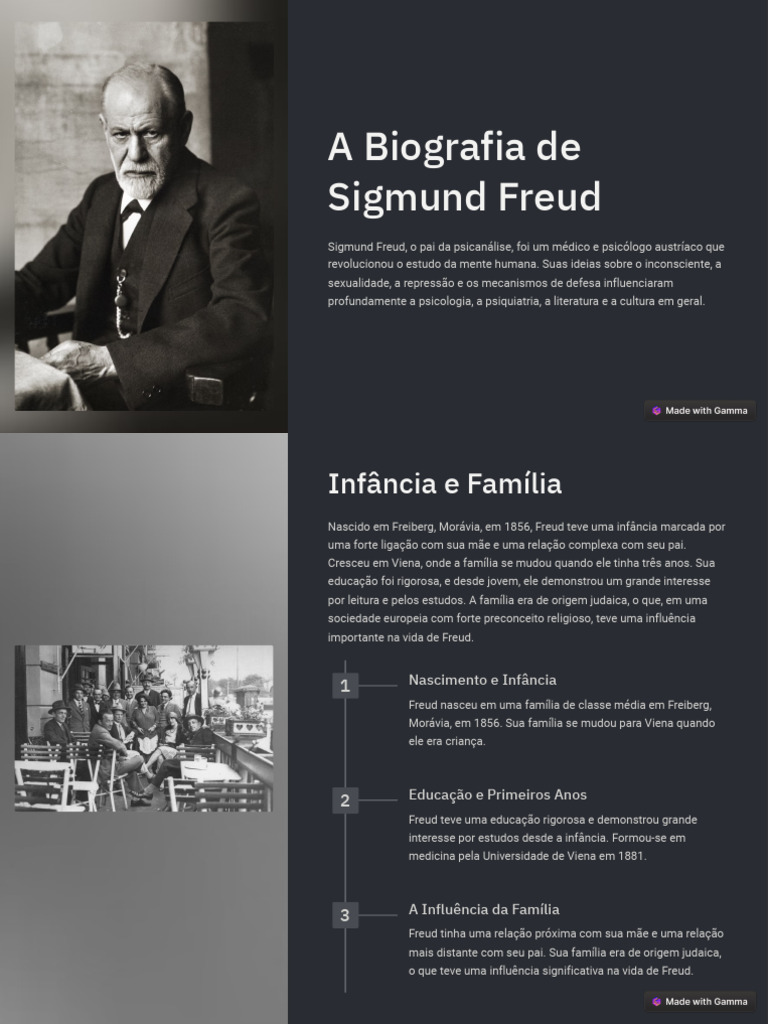 Biografia de Sigmund Freud | PDF | Sigmund Freud | Psicanálise