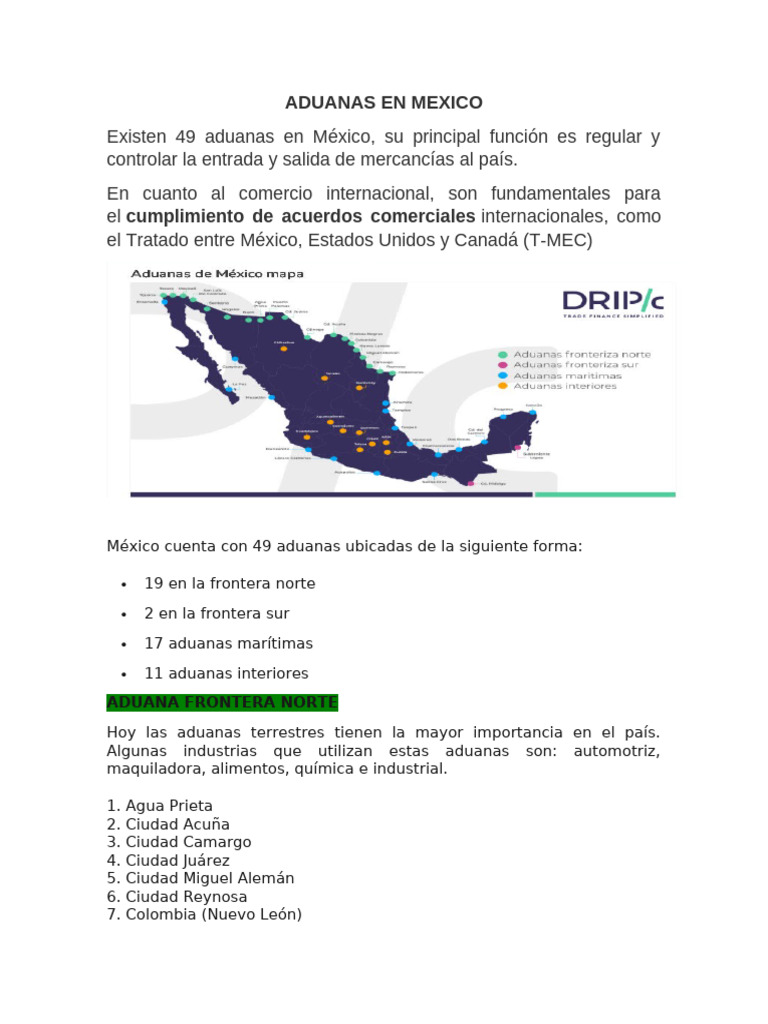 Aduanas en Mexico 2 | PDF | aduana | El comercio internacional