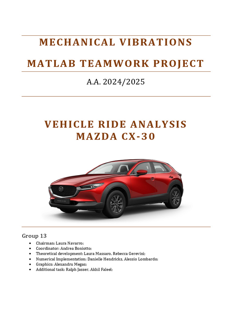 Mazda CX-30 Suspension Vibration Analysis | PDF | Normal Mode | Damping