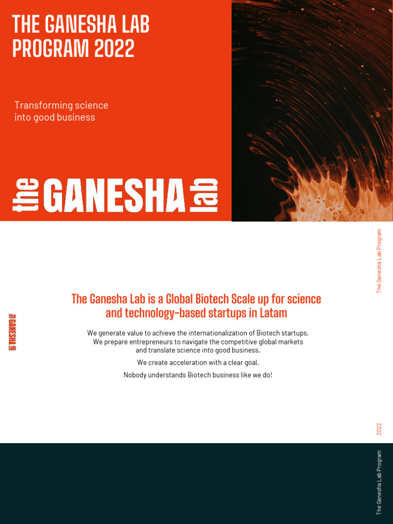The Ganesha Lab Program 2022 Brochure 1648759034 | PDF | Startup ...