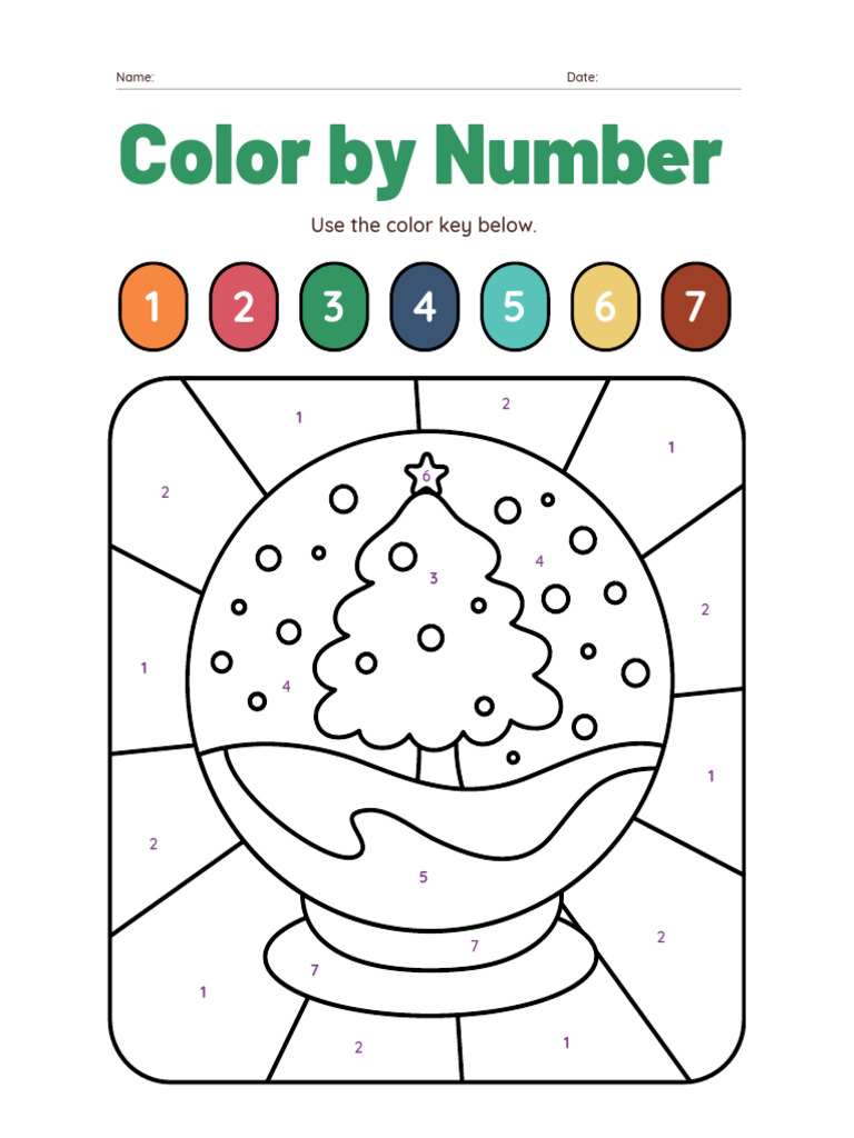 Color by Number Activity Sheets | PDF