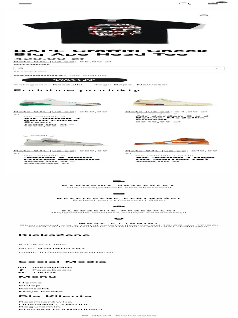 BAPE Graffiti Check Big Ape Head Tee - KicksZone | PDF