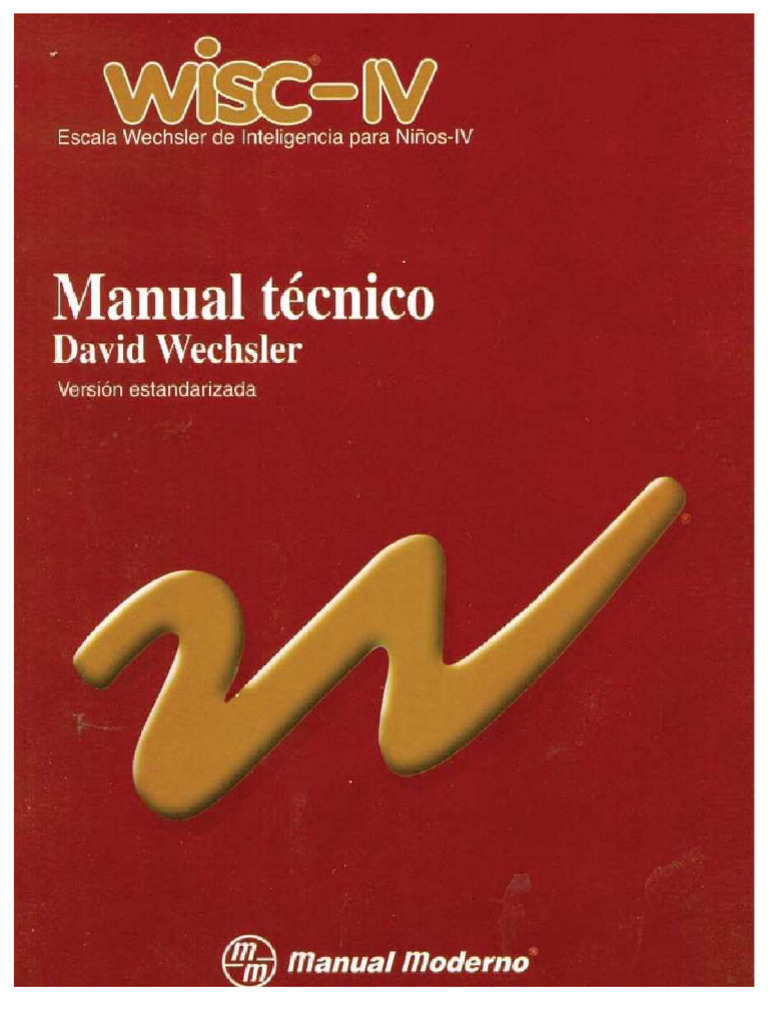 Idoc - Tips Wisc IV Manual de Aplicacion Manual Moderno | PDF