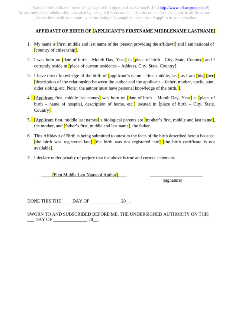 Birth-Certificate-Affidavit (1) | PDF