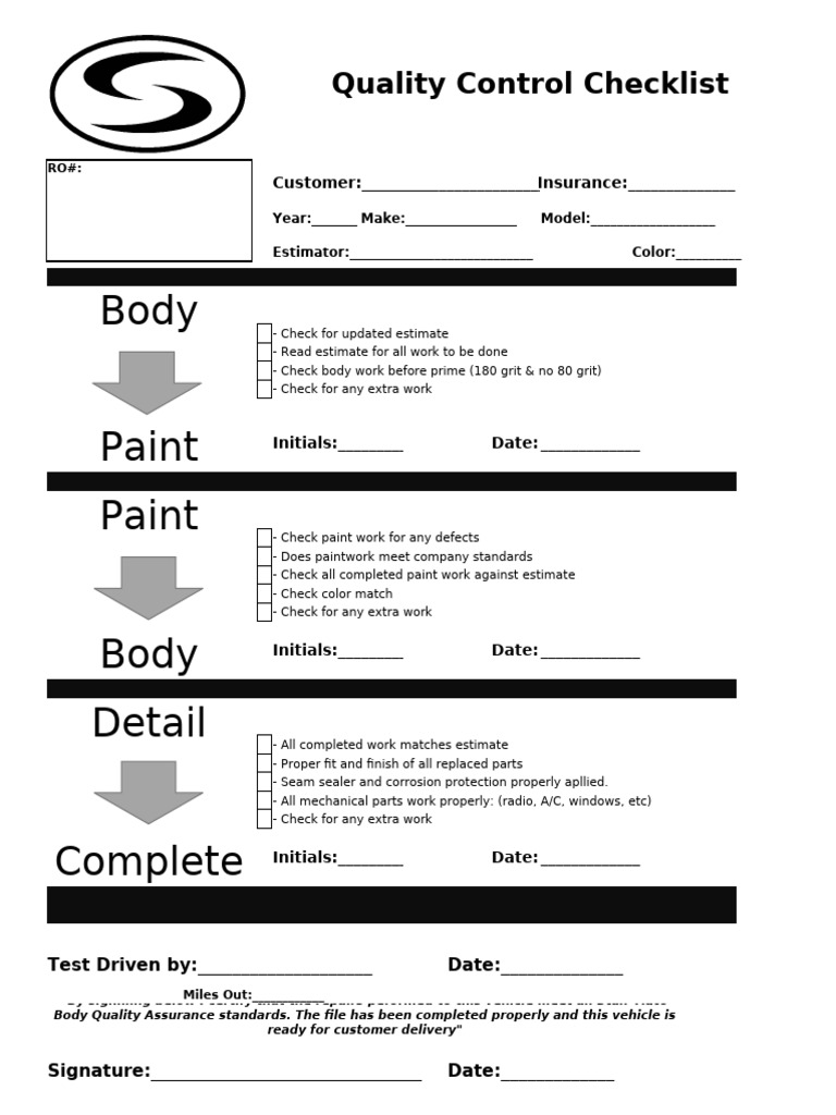 STANS - QC Sheet | PDF