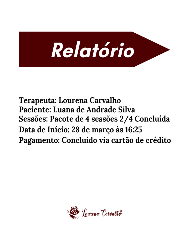 Relatório Luana | PDF | Amor