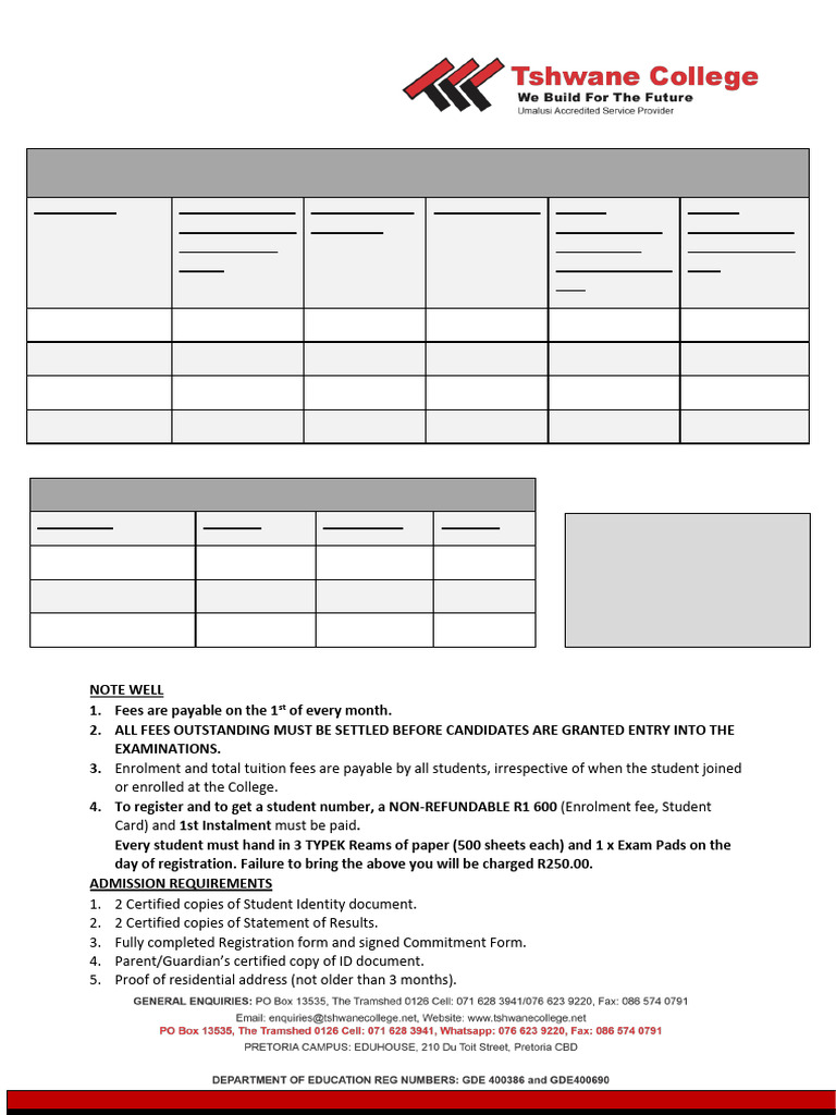 2024 NSC Fees Structure | PDF