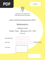 Maths JC Exam 2024 | PDF | Area | Shape