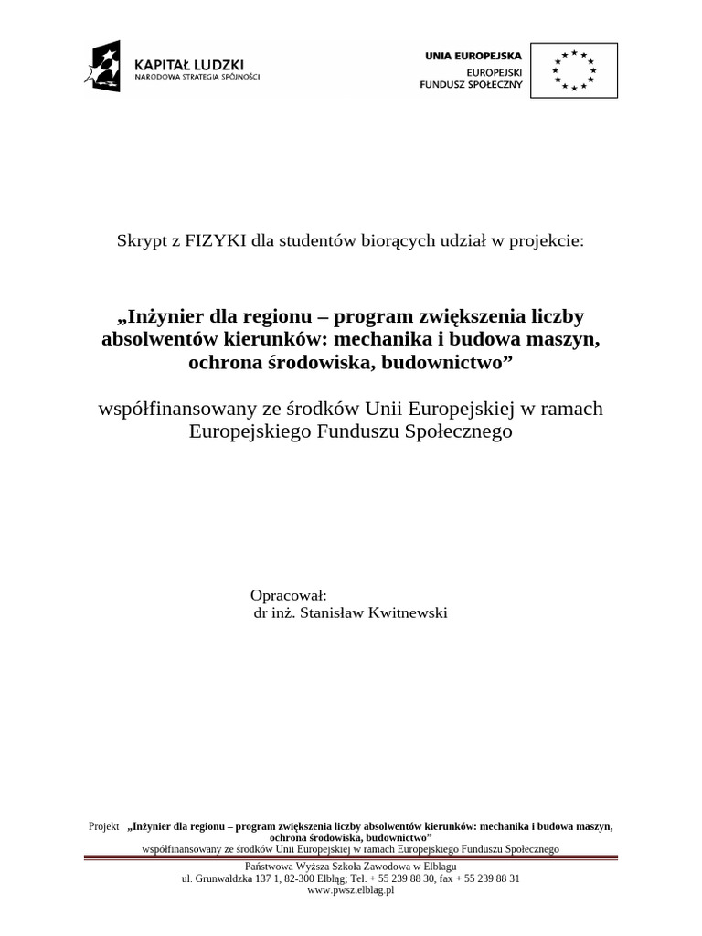 Skrypt Fizyka | PDF
