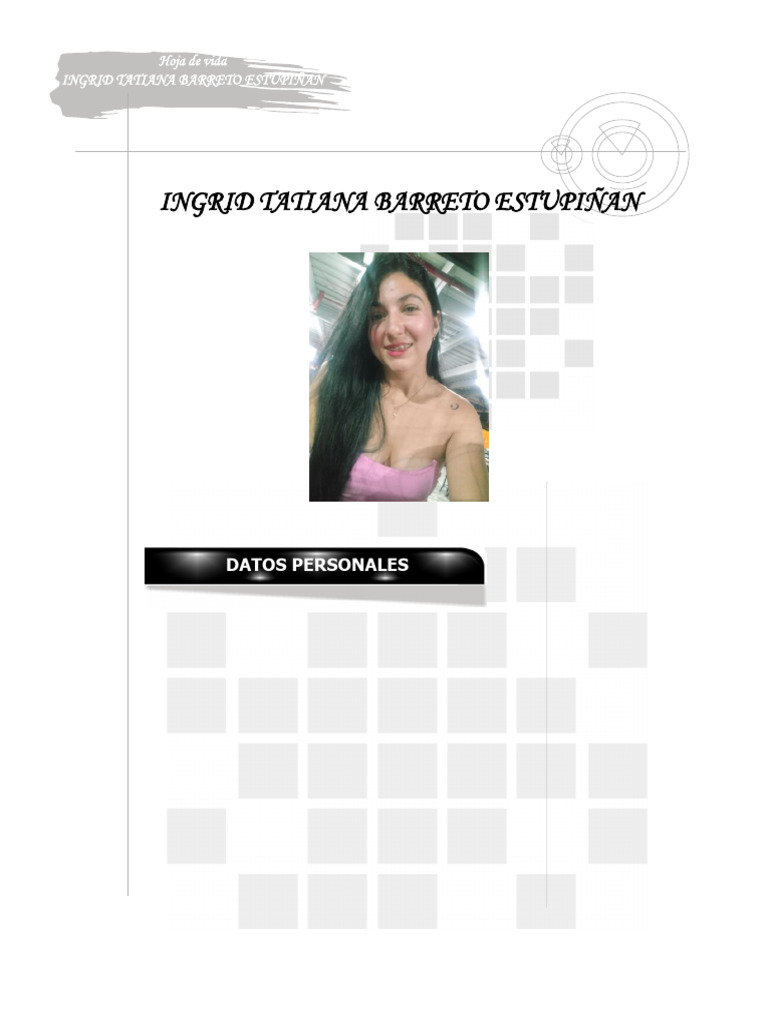 Hoja de Vida Ingrid | PDF