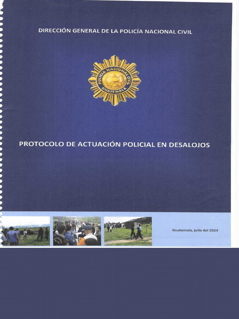 Protocolo Numero 165-2024 de Actuacion Policial en Desalojos Actualizado | PDF