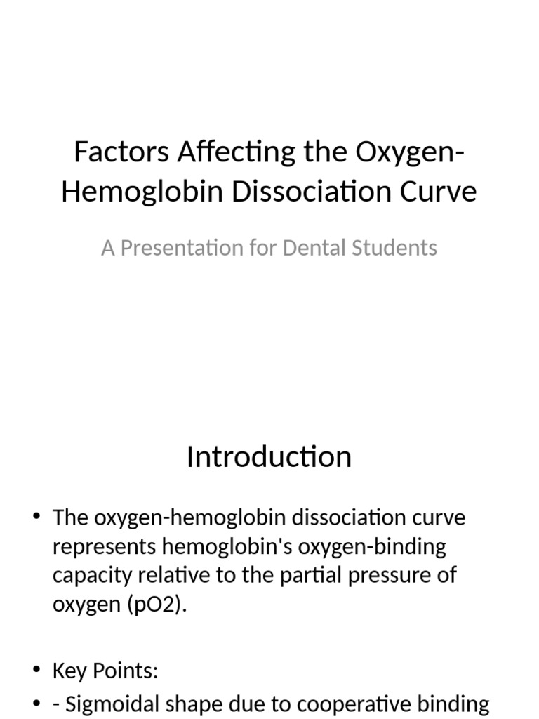 Oxygen Hemoglobin Dissociation Curve | PDF