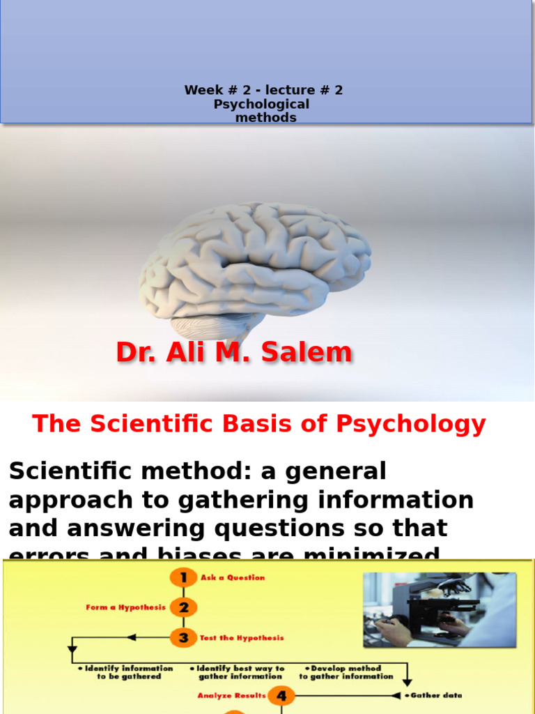 Lecture # 2 - Psychlogical Methods 2 | PDF | Sampling (Statistics ...