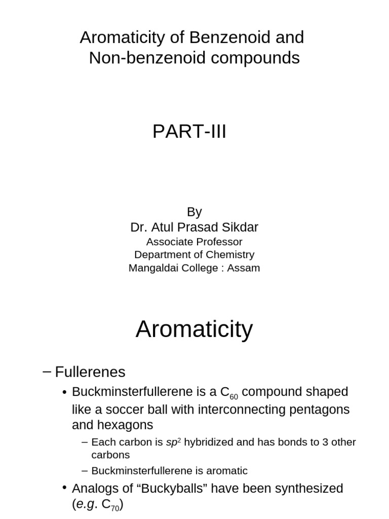 Aromaticity Part-III | PDF | Aromaticity | Heterocyclic Compound