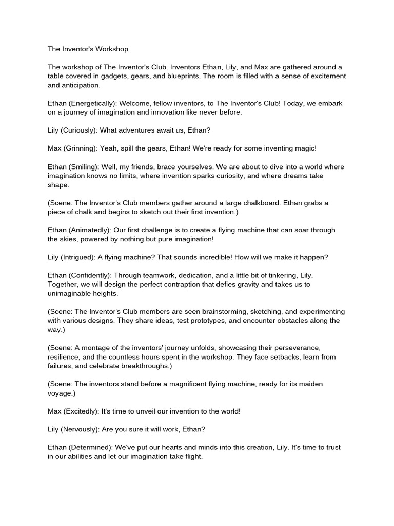 Menuscript The Inventors Club | PDF | Invention