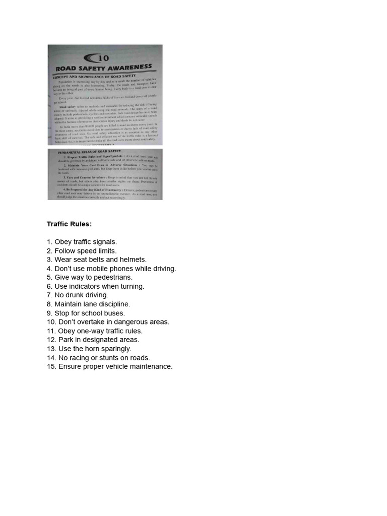 Road Safety Awareness | PDF | Driver's License | Traffic Road Safety Awareness | PDF | Driver's License | Traffic