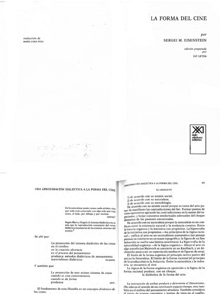 Eisenstein - Dialéctica de La Forma-1 - 1 | PDF