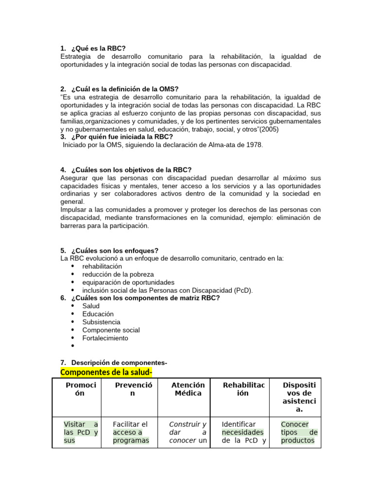 Qué Es La RBC | PDF | Invalidez | Inclusión (Educación)