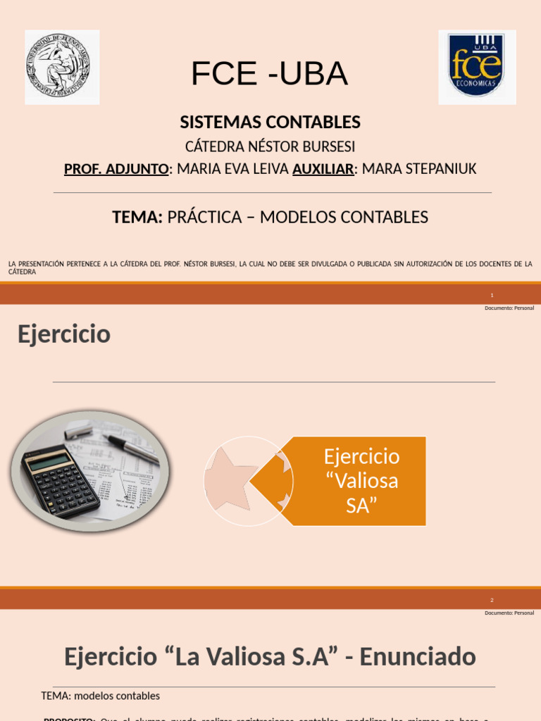 08 - Práctica. Ejercicios Modelos Contables | PDF | Contabilidad | Moneda