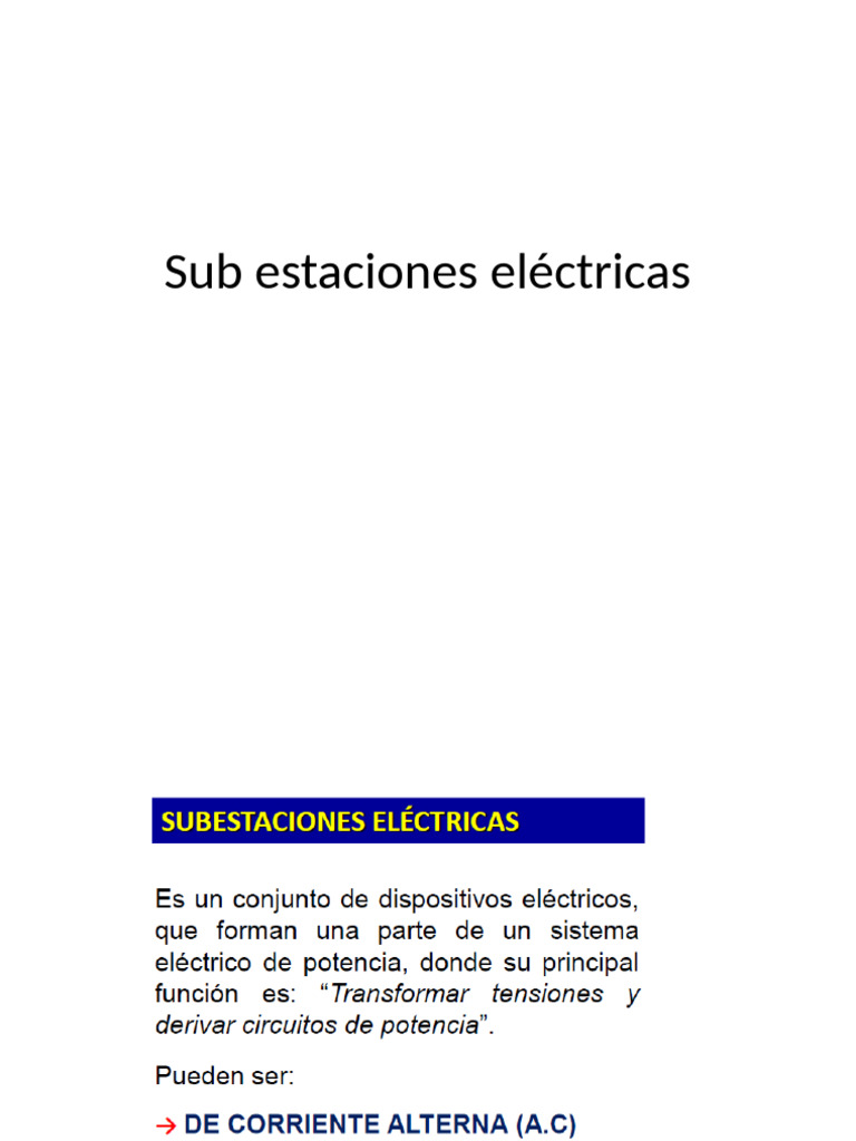 SUBESTACIONES ELECTRICAS | PDF