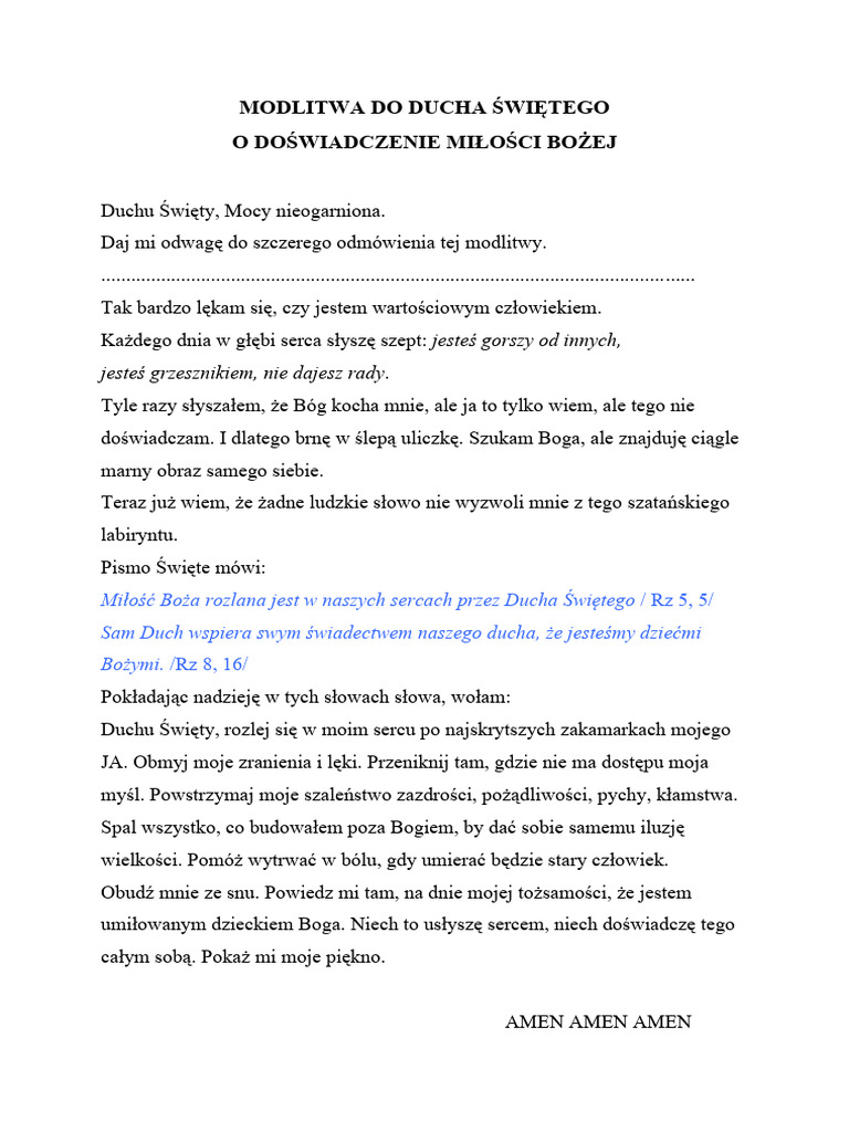 2009.01.11 - Modlitwa - Do - Ducha - Swietego | PDF