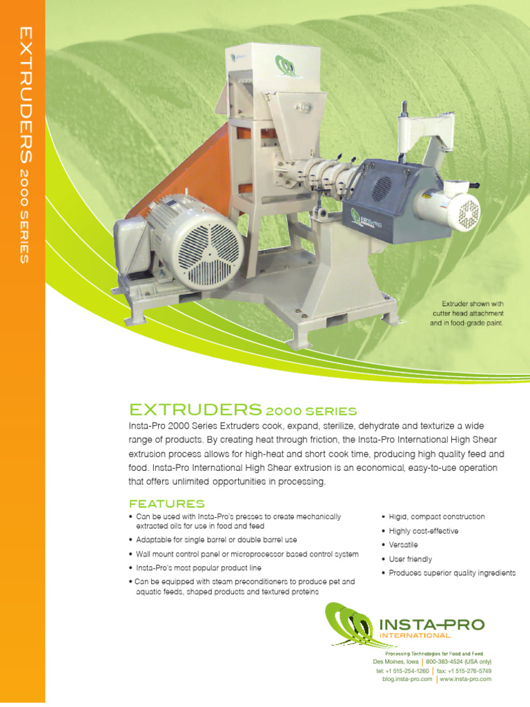 001 Insta Pro Extruders 2000 | PDF | Extrusion