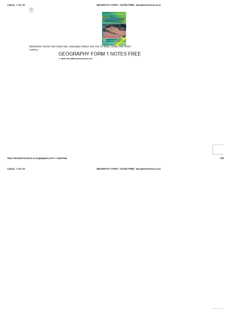 GEOGRAPHY FORM 1 NOTES FREE - Educationnewshub - Co.ke | PDF | Planets ...