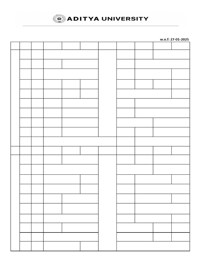 B.Tech II Semester Time Table 2024-25 | PDF