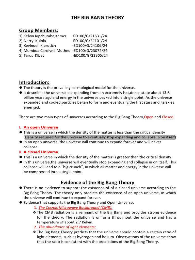Big_Bang_Theory[1] | PDF | Universe | Big Bang