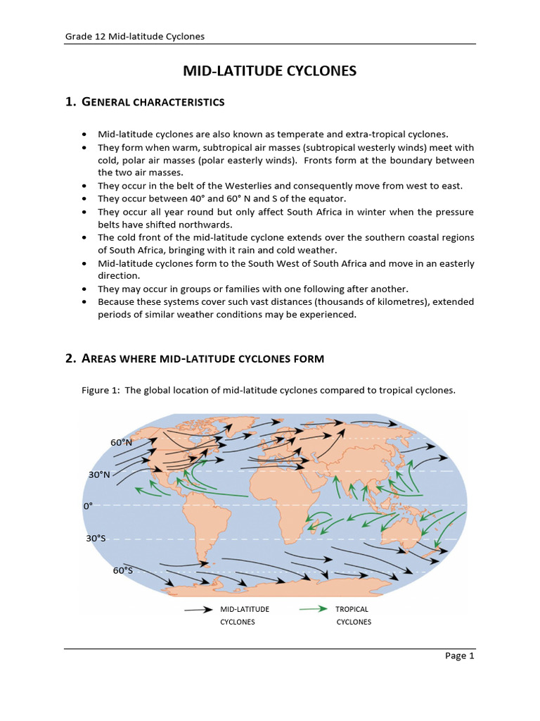 Mid-Latitude Cyclone Notes 2021 | PDF | Cyclone | Atmospheric ...