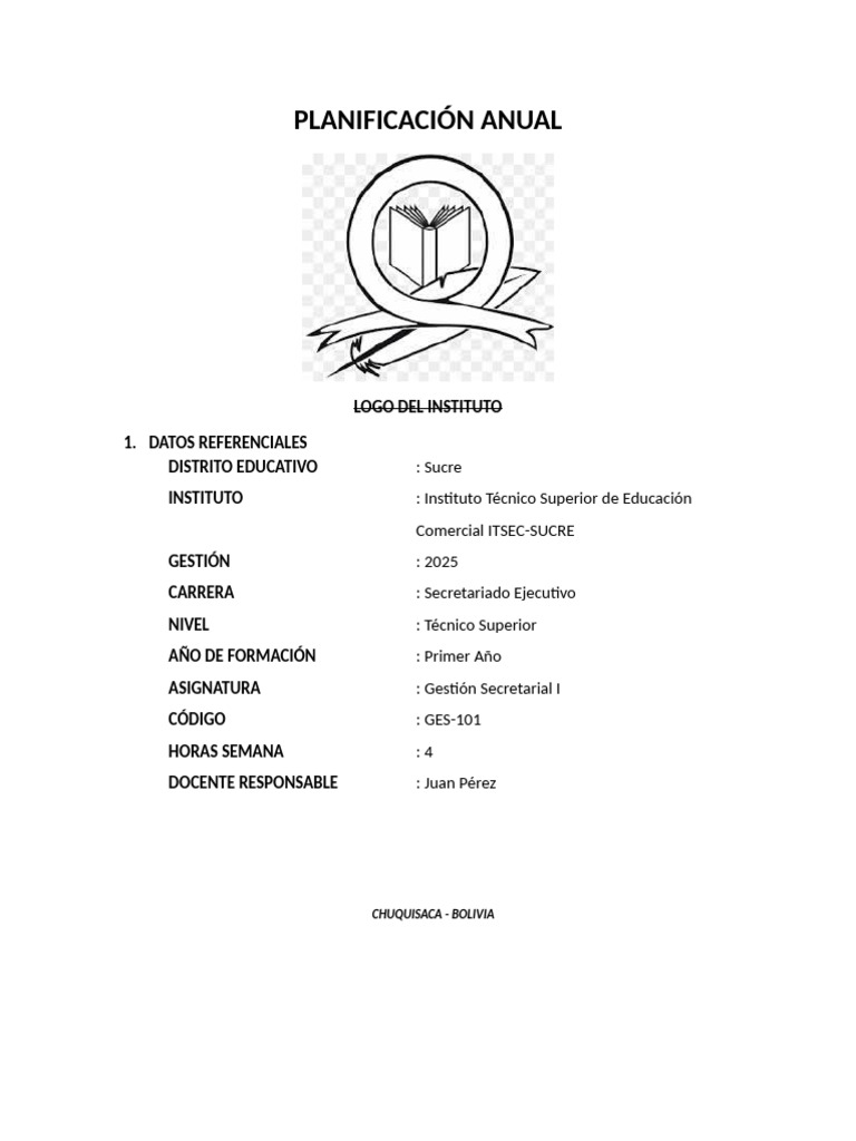 Gestión Secretarial I 2025 ITSEC | PDF