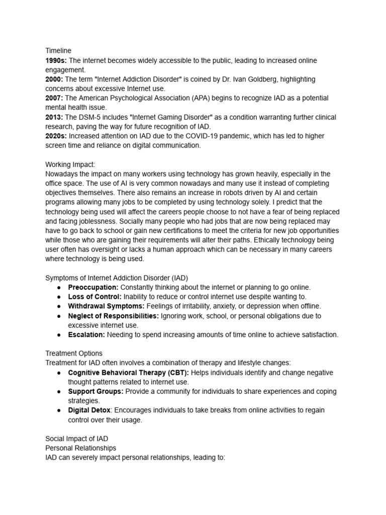 Technology Impact Analysis | PDF | Mental Disorder | Social Stigma