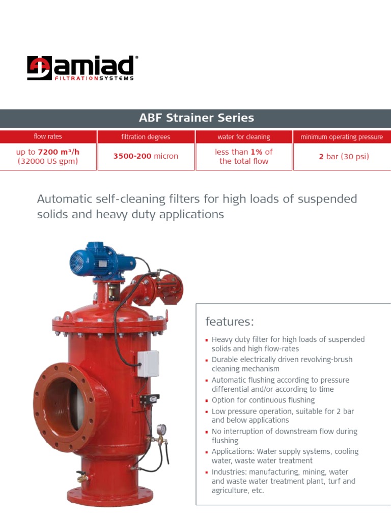 Automatic Amiad Filters | Download Free PDF | Filtration | Valve
