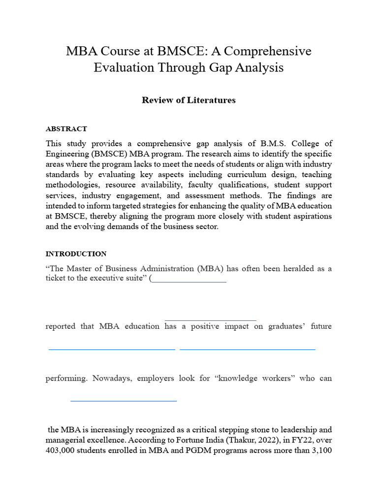 Mba Course at Bmsce | PDF | Master Of Business Administration | Sampling (Statistics)