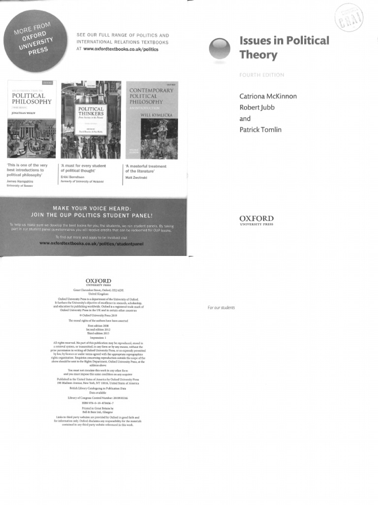 Issues in Political Theory 2015 | PDF