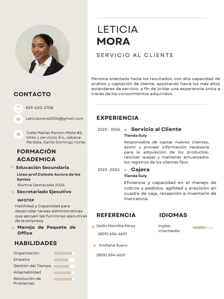 Perfil Profesional de Leticia Mora | PDF