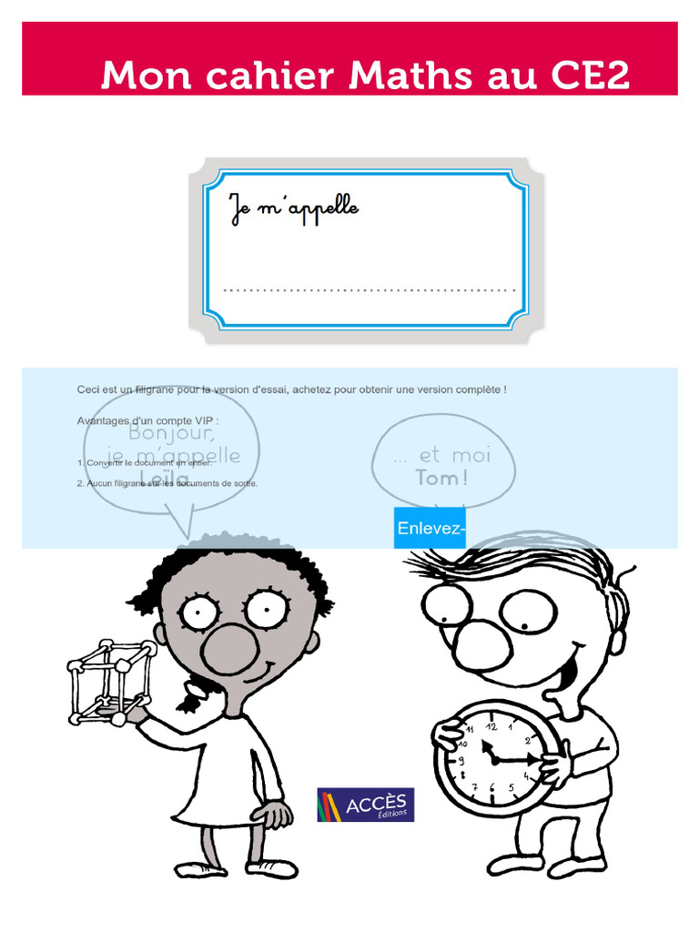 ACCES - Maths Au CE2 - Fichier de L'élève - Livre Feuilletable Pages 1 ...