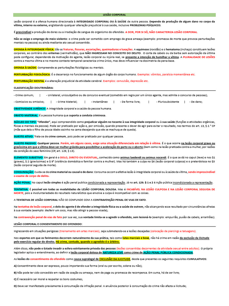 Entendendo a Lesão Corporal e suas Implicações | PDF | Lesão corporal ...